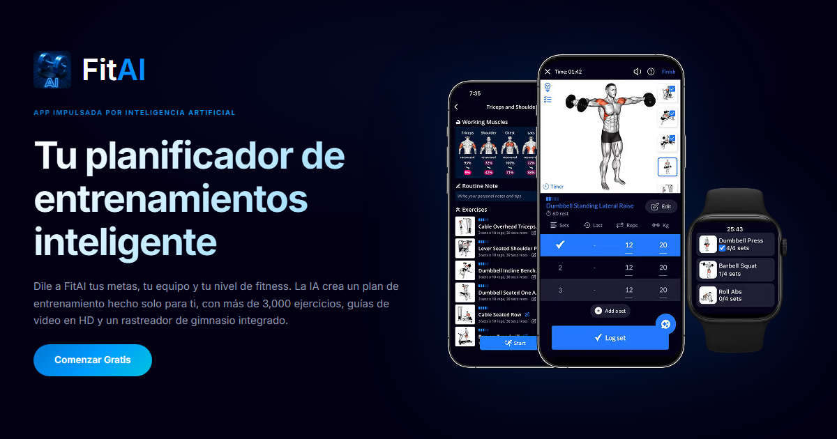 FitAI - Planificador de Entrenamiento AI y Rastreador de Fitness